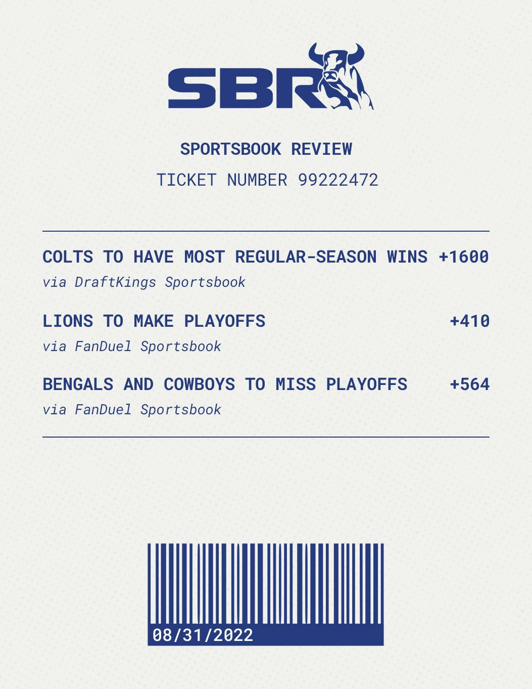 3 NFL Team Props We Like For 2022: Colts Prepped for Breakthrough Season